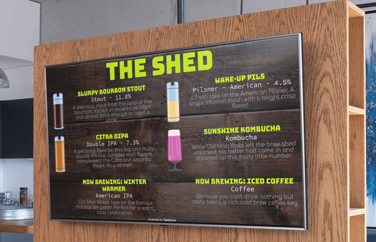 Taplist.io: Instant digital beer and beverage menus for TV, Web and QR